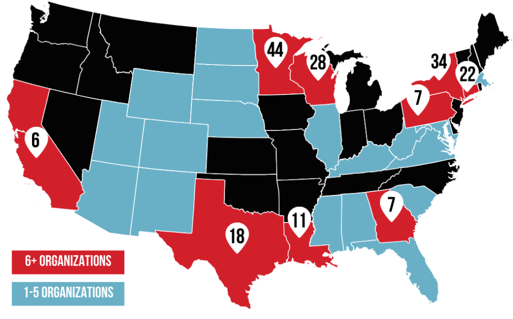 US Map - NAN Locations - Love146